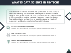 Data Science in FinTech PowerPoint and Google Slides Template - PPT Slides