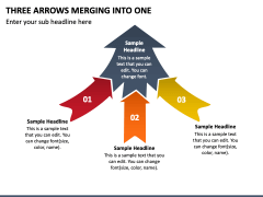 Three Arrows Merging into One for PowerPoint and Google Slides - PPT Slides