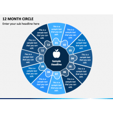 Circle Month Infographic PowerPoint Template - PPT Slides