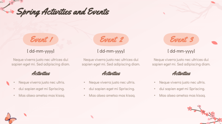 Free - Spring Season Theme for PowerPoint and Google Slides - PPT Slides