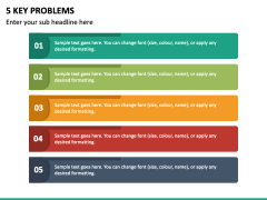 5 Key Problems PowerPoint Template - PPT Slides