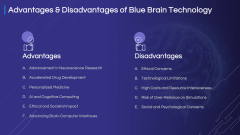 Blue Brain Technology PowerPoint and Google Slides Template - PPT Slides