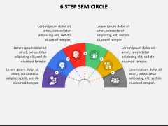 6 Step Semicircle for PowerPoint and Google Slides - PPT Slides