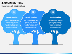 3 Adjoining Trees PowerPoint Template and Google Slides Theme