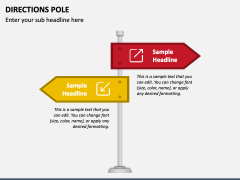 Directions Pole for PowerPoint and Google Slides - PPT Slides