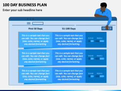 100 Day Business Plan PowerPoint and Google Slides Template - PPT Slides