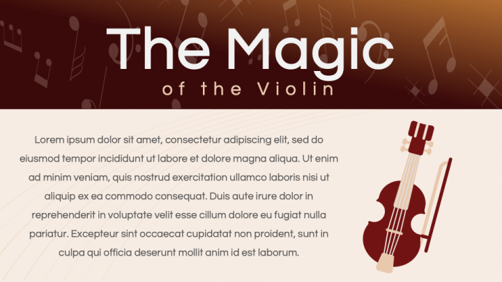 Free - Violin Theme for PowerPoint and Google Slides - PPT Slides