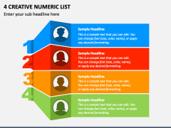 4 Creative Numeric List PowerPoint Template and Google Slides Theme