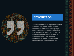 Free - African Culture Presentation for PowerPoint and Google Slides