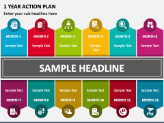 1 Year Action Plan PowerPoint Template and Google Slides Theme