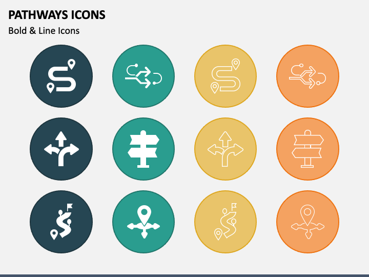 Pathways Icons for PowerPoint and Google Slides - PPT Slides