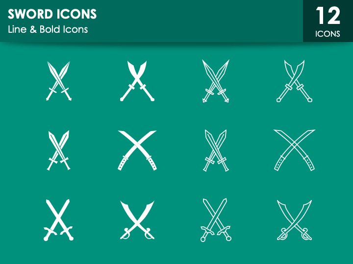 Sword Icons for PowerPoint and Google Slides - PPT Slides