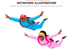 Skydiving Illustration for PowerPoint and Google Slides