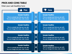 Pros and Cons Table for PowerPoint and Google Slides - PPT Slides