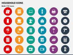 Household Icons for PowerPoint and Google Slides - PPT Slides