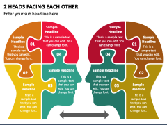 2 Heads Facing Each Other for PowerPoint and Google Slides - PPT Slides