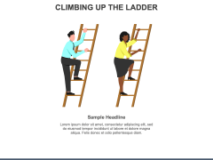 Climbing Up the Ladder PowerPoint Template and Google Slides Theme ...