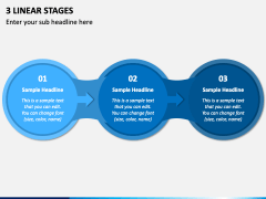3 Linear Stages PowerPoint Presentation Slides - PPT Template