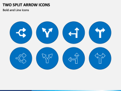 Two Split Arrow Icons for PowerPoint and Google Slides - PPT Slides