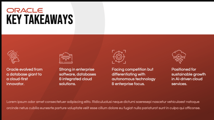 Free - Oracle Case Study PowerPoint and Google Slides Template - PPT Slides