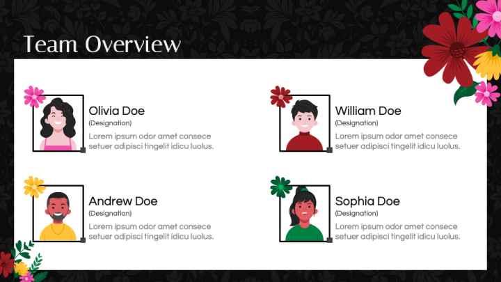 Free - Creative Floral Theme for PowerPoint and Google Slides - PPT Slides