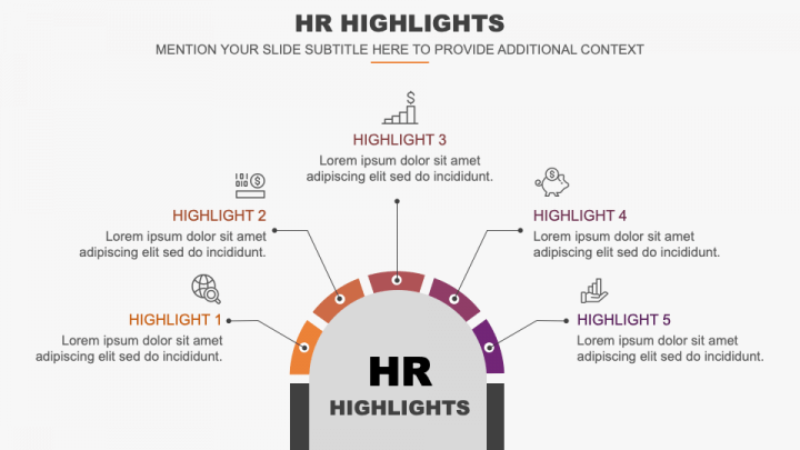 HR Highlights PowerPoint and Google Slides Template - PPT Slides