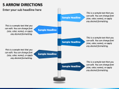 5 Arrow Directions PowerPoint Presentation Slides - PPT Template