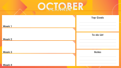 Free - October Planner PowerPoint and Google Slides Template - PPT Slides