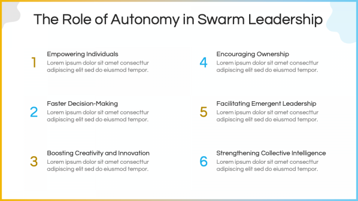 Swarm Leadership PowerPoint and Google Slides Template - PPT Slides